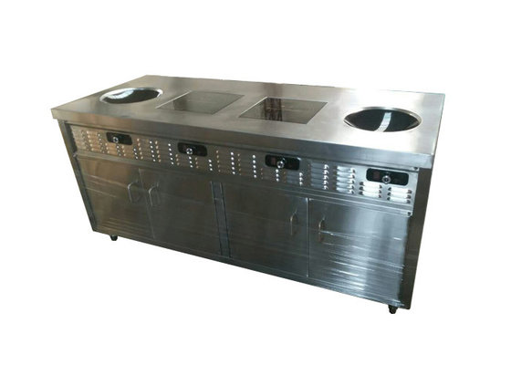 Four Zones Freestanding Induction Hob Stainless Steel Material Easy Cleaning 