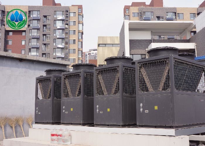 Office Heat Pump Heating And Cooling System 3500 M2 Heating Area Long Life Time