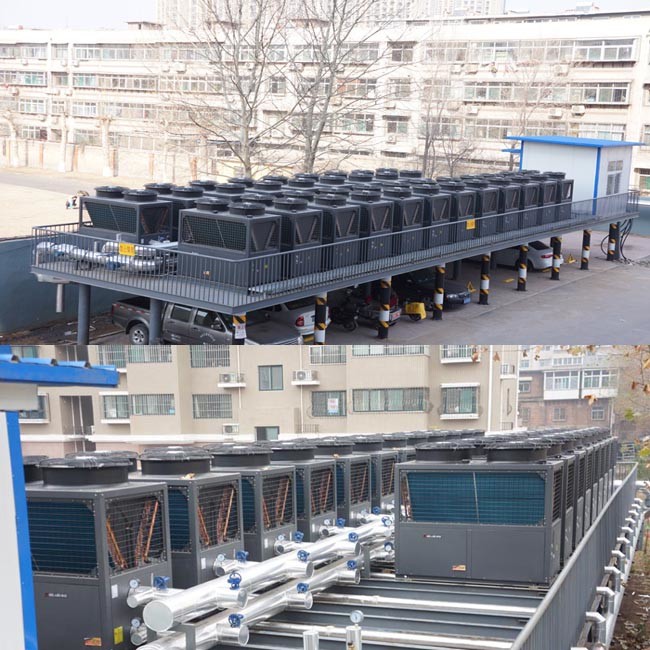 Central ASHP Unit Heat Pump Air Conditioning System , Air To Water Heat Pump
