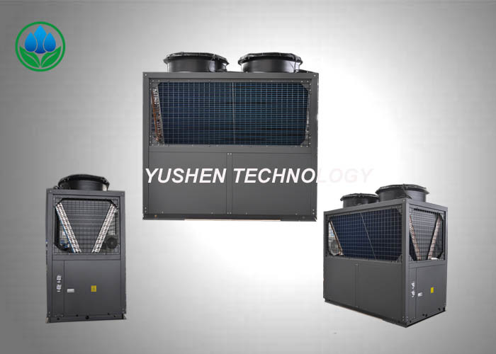 Compact Design Commercial Air Source Heat Pump Large Scale Flat Fins