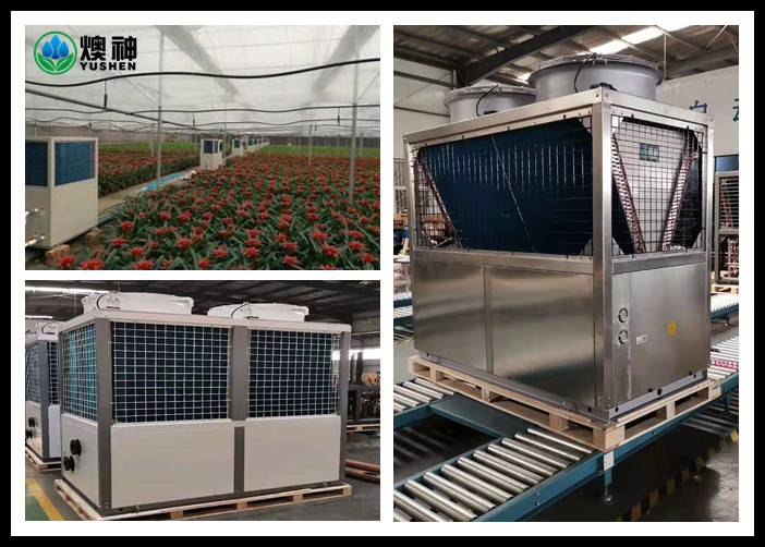 Green House Heat Pump Hot Water System / High Temp Heat Pump Heating And Cooling