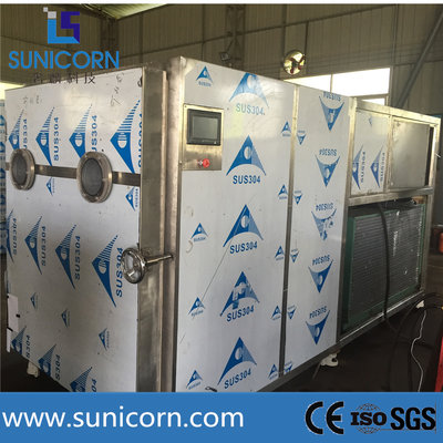 Commercial Vacuum Freeze Drying Machine 10sqm Effective Drying Plank Area
