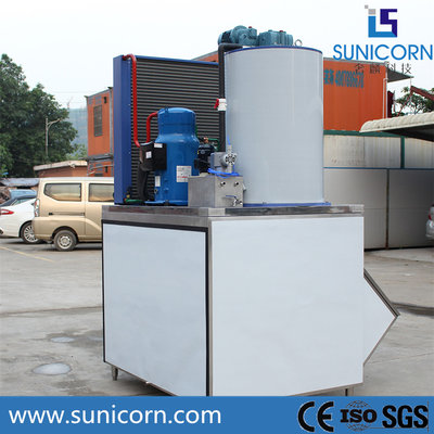 Non - Caked Granular Flake Ice Machine 12.1Kw 3T Daily Output With R404 / R22 Refrigerant