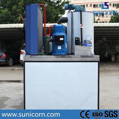 Non - Caked Granular Flake Ice Machine 12.1Kw 3T Daily Output With R404 / R22 Refrigerant