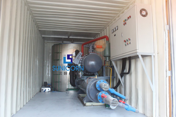 25T Daily Output Flake Ice Machine Commercial PLC System With Bizter Compressor