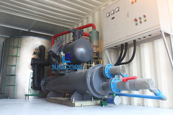 25T Daily Output Flake Ice Machine Commercial PLC System With Bizter Compressor