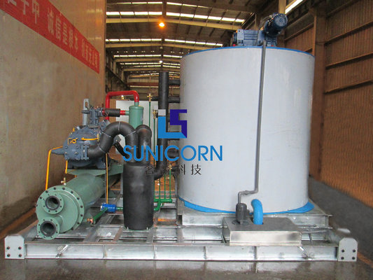 30T Daily Output Snowflake Ice Machine , 113.1Kw Flake Ice Making Machine