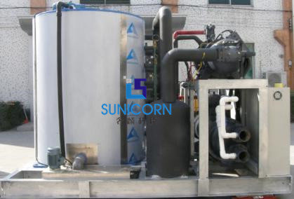 30T Daily Output Snowflake Ice Machine , 113.1Kw Flake Ice Making Machine