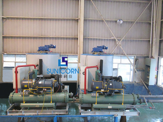 Air Cooling Ice Flake Maker Machine , Industrial Ice Machine Flaker For Fish Meat Keep Fresh