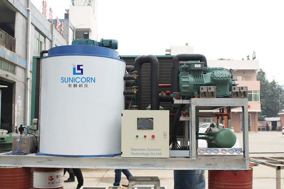 High Performance Salt Water Flake Ice Machine 12T Daily Output 2400*1900*2130mm