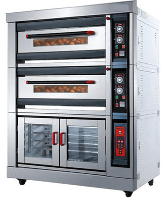 Custom 3.7KW Deck Commercial Gas Pizza Oven Stainless Steel Material supplier