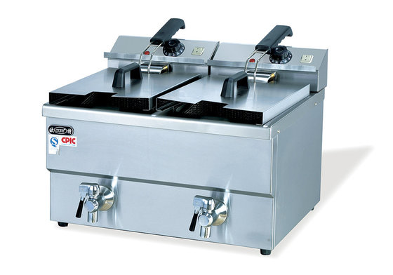 Siliver Countertop Countertop Electric Deep Fryer , Electric Deep Frying Machine supplier