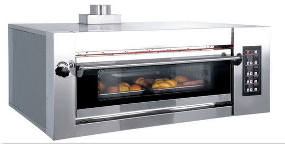 Bread Cake Biscuit 2 Tray Double Deck Baking Oven Over Heat Protection Device supplier