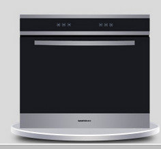 Luxury Blue Porcelain Gas Stove Top Electric Oven Customized For Canteen / Fast Food supplier
