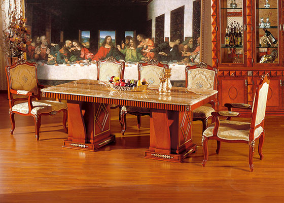 Custom Luxury Dining Room Furniture Sets 180cm Wood Rectangular Dining Table