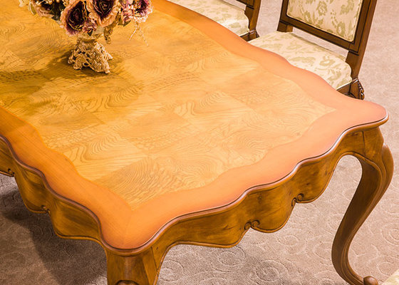 OEM Antique Luxury Dining Room Furniture , Dining Room Table And Chair Sets