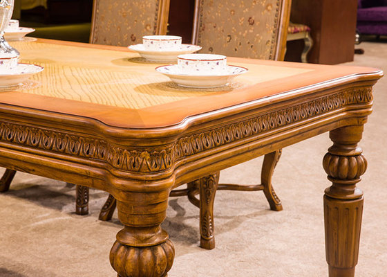 OEM Antique Luxury Dining Room Furniture , Dining Room Table And Chair Sets