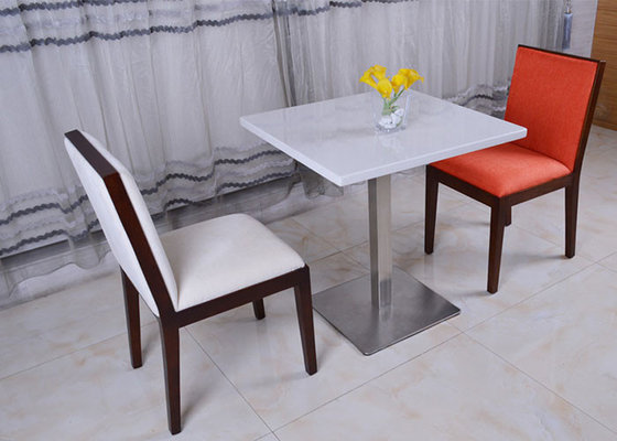 Stainless Steel Marble Top Dining Room Chair Modern French Restaurant Table