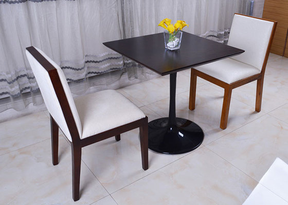 Dark Teak Modern Hotel Dining Table , Country Restaurant Table And Chairs Sets