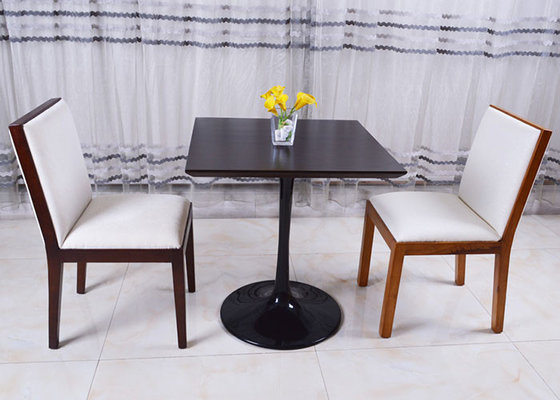 Dark Teak Modern Hotel Dining Table , Country Restaurant Table And Chairs Sets