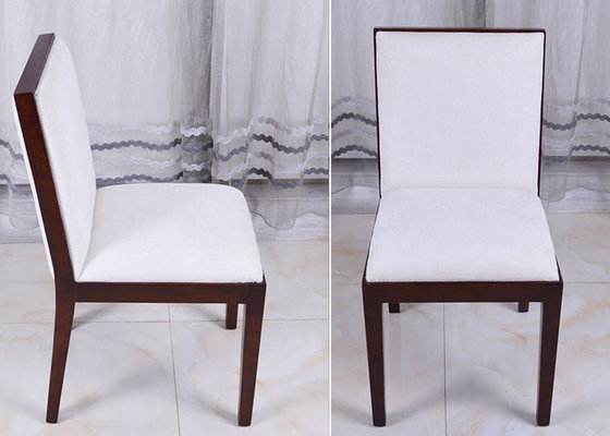 Orange Wood Modern Dining Room Chairs , Fabric Covered Hotel Restaurant Chair