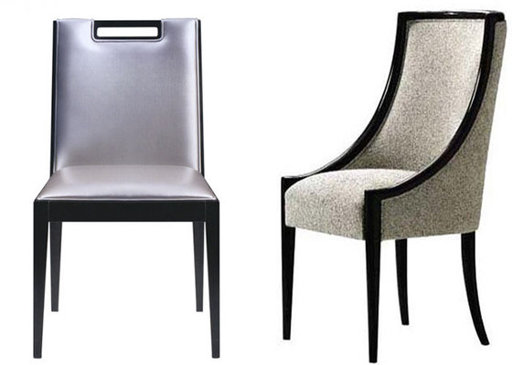 Simplified Stateliness Defines Dining Chairs With Leather / Velvet Upholstery