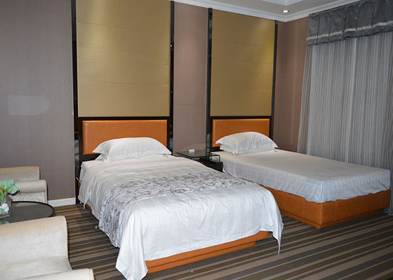 Walnut Finished Hotel Guest Room Furniture With Stainless Steel Frame