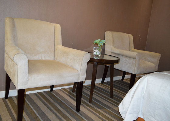 Walnut Finished Hotel Guest Room Furniture With Stainless Steel Frame