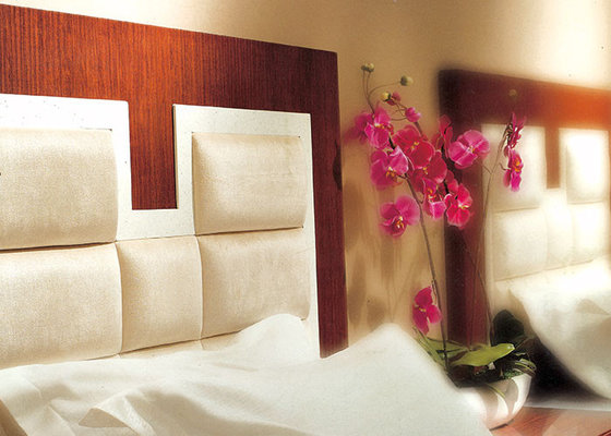 Zebrano Veneer Finished Inn Black Wood Frame High End Bedroom Furniture