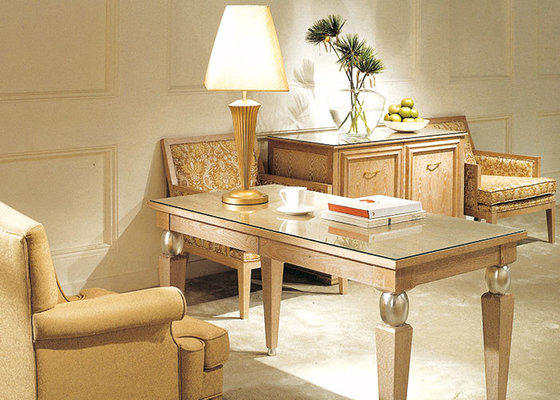 Country Retro Style Hotel Bedroom Furniture Mid - Century Ash Finished