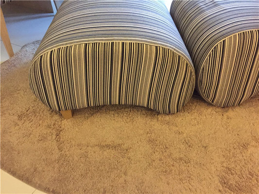 relax fabric wooden lounge chair / upholstered deck chair wiht stool