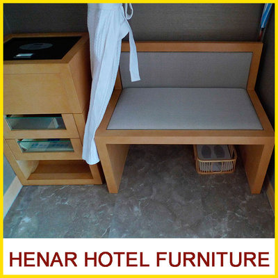 Modern Commercial Hotel Furniture Packages / Beech Wooden Luggage Rack