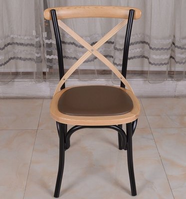 Fashion Restaurant Furniture Wood Stacking Cross X Back Modern Dining Room Chairs