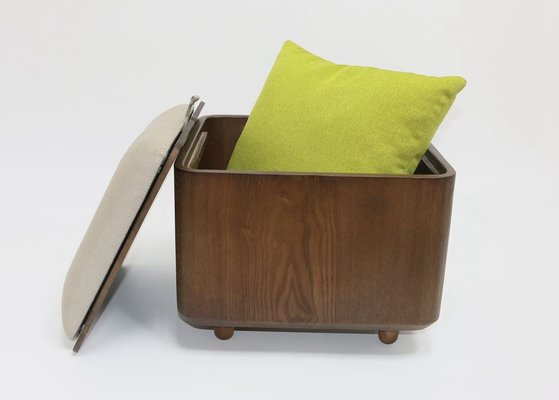 Home Simple Luxury Living Room Furniture Storage Wooden Stool With Cushion
