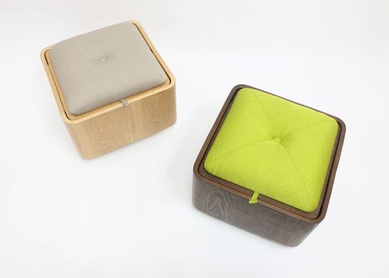 Home Simple Luxury Living Room Furniture Storage Wooden Stool With Cushion