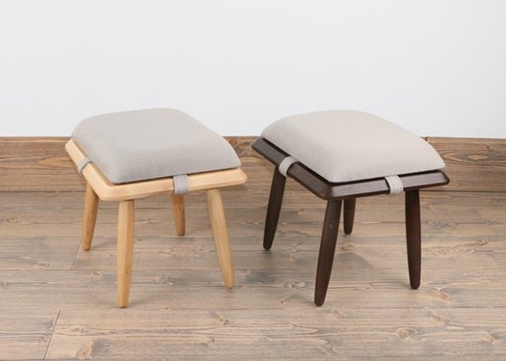 Standard Fancy Home Furniture Square Wooden Stool with Comfortable Cushion