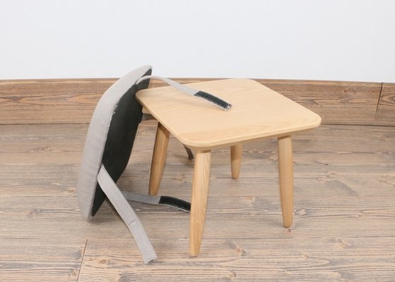 Standard Fancy Home Furniture Square Wooden Stool with Comfortable Cushion