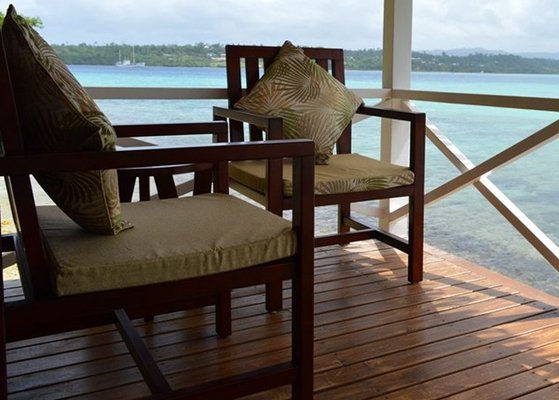 Customized Garden / Balcony Wooden Lounge Chair Solid Wood Outdoor Furniture
