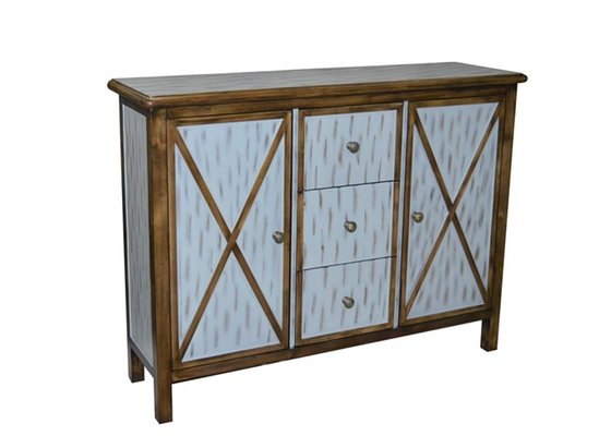 Antique Commercial Hotel Quality Furniture Wood Lobby Consoles With Three Drawers