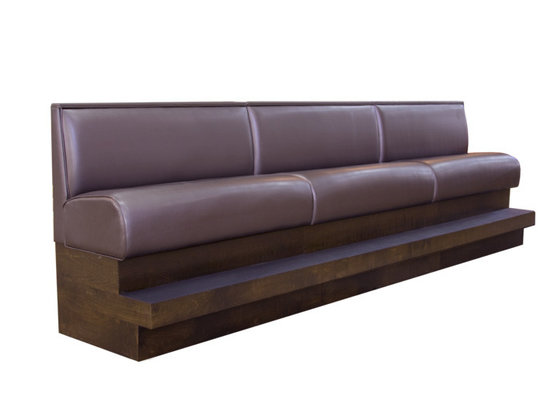 Higher Seat Wooded Base Restaurant Booth Furniture 1 / 2 / 3 Meter Length