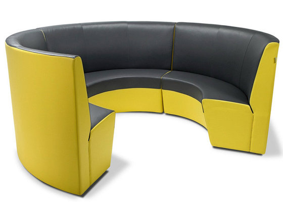 Bonded leather + PVC Upholstered Booth Sofa Seating For Library / School OEM
