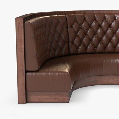 Fireproof CA117 Upholster Microfiber Leather Sofa For Restaurant