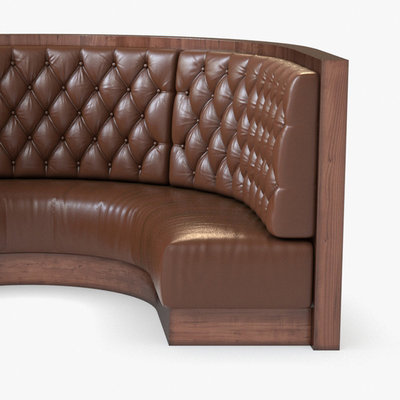Fireproof CA117 Upholster Microfiber Leather Sofa For Restaurant