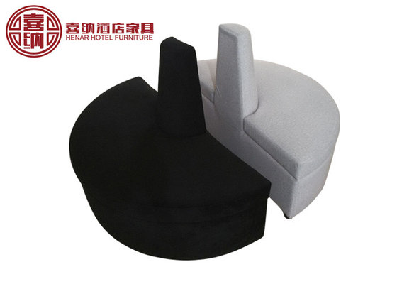 Hotel Restaurant Furniture Leather Sofa Booth Round Shape 3 - 5 Years Guarantee