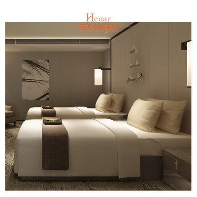 Villa Furniture Hotel Twin Beds Environmental Friendly Lacquer