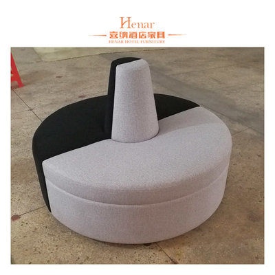 Hotel Restaurant Furniture Leather Sofa Booth Round Shape 3 - 5 Years Guarantee