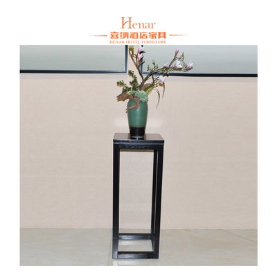 Black Round American Coffee End Tables For Hotel Furniture SGS