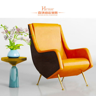 Customized Luxury Living Room Furniture / Office Waiting Room Chairs With Golden Leg