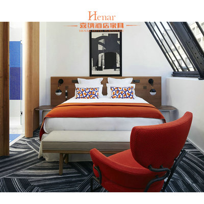 Boutique Holiday Hotel Bedroom Furniture Sets Standard Double Bed