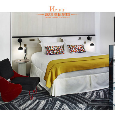 Boutique Holiday Hotel Bedroom Furniture Sets Standard Double Bed